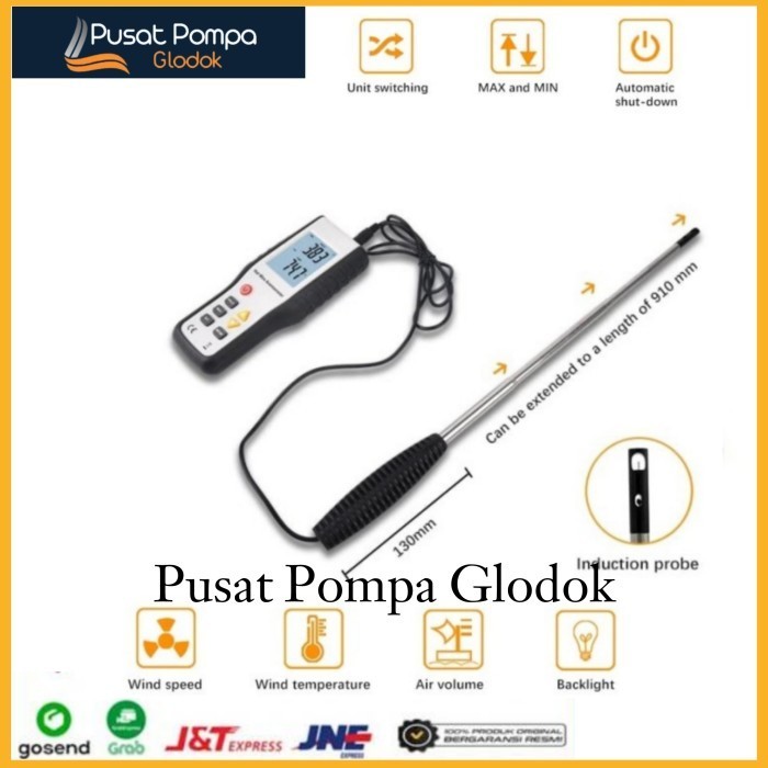 Jual High Sensitivity Portable Wind Speed Meter HT-9829 thermal ...