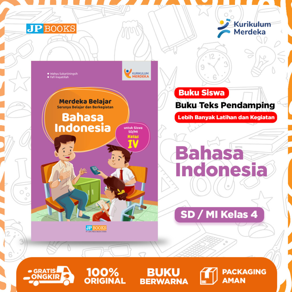 Jual JP Books – Buku Teks Siswa Pendamping Kurmer Sekolah Bahasa Indonesia SD Kelas 4 ...