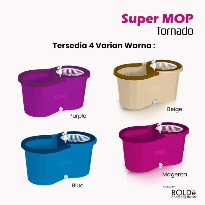 Jual SUPER MOP BOLDE Tornado Alat Pel Set multifungsi 5 liter | Shopee ...