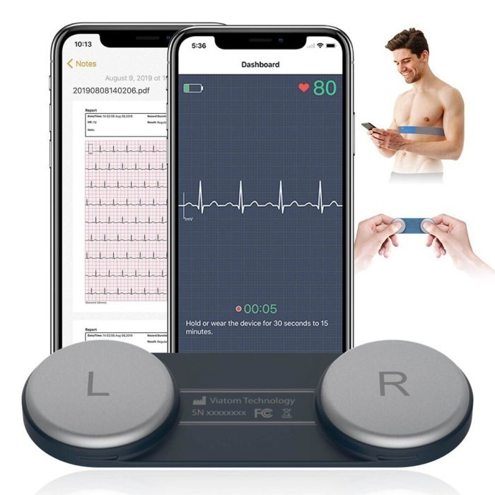 Jual Wearable ECG Holter Heart Portable EKG Monitoring Bluetooth ...