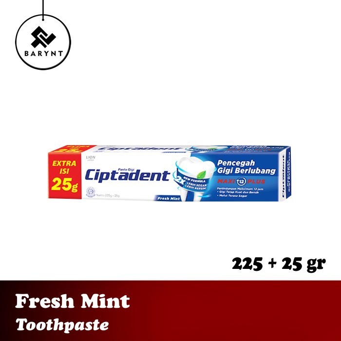 Jual Ciptadent Fresh Mint 225 gr - Pasta Gigi 12 Plus Jumbo | Shopee ...