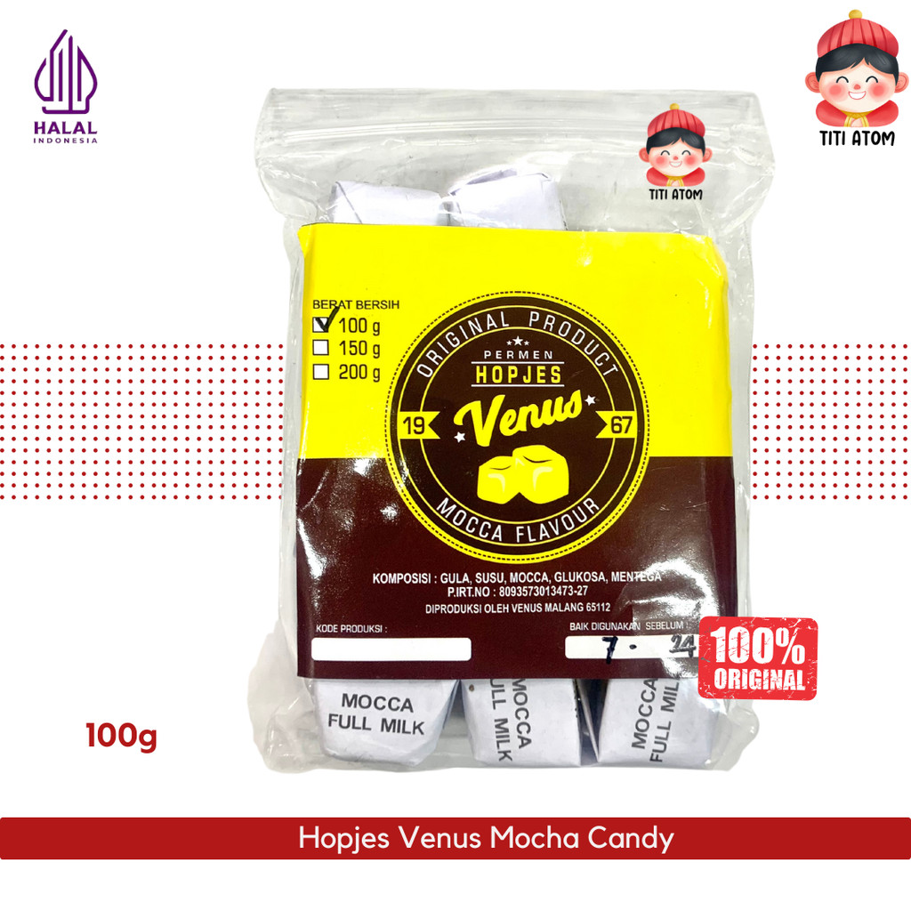 Jual Hopjes Venus Caramel Mocca Mocha Milk Susu Candy Permen Jadul 100g ...