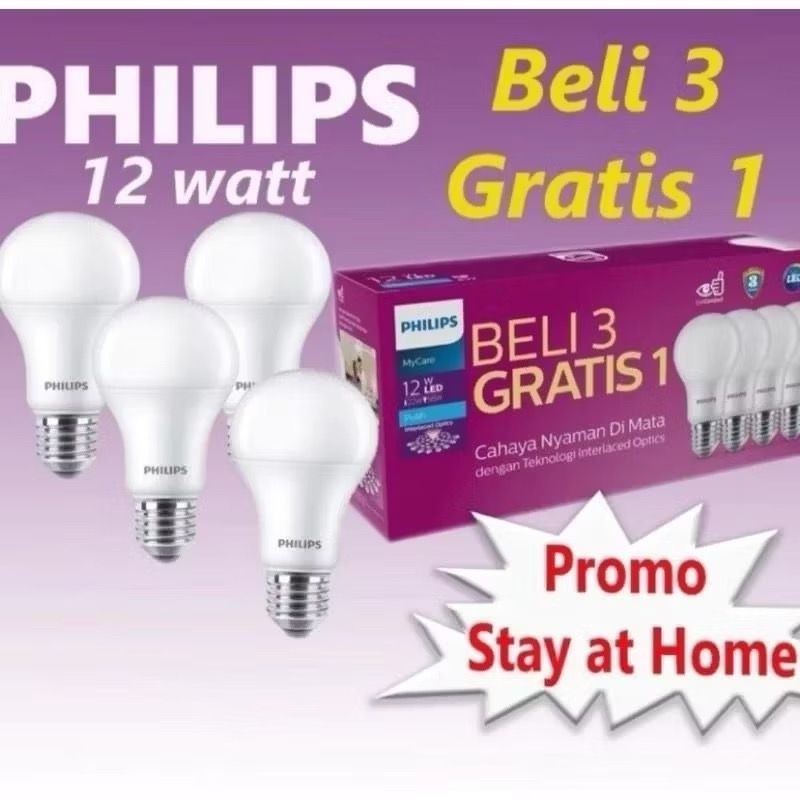Jual PROMO [PAKET ISI 4PCS] Lampu Philips Led 12 Watt Promo Multipack ...