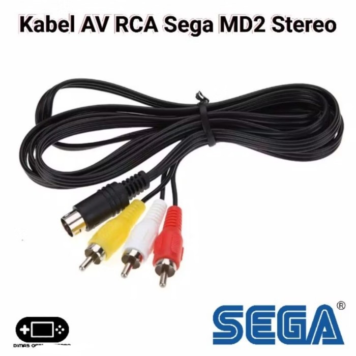 Jual Kabel AV RCA Sega MD2 Stereo kabel mega drive 2 genesis 3 tv - MD2 ...