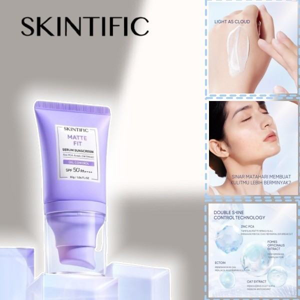 Jual SKINTIFIC MATTE FIT Serum Sunscreen SPF50 PA+++ | Shopee Indonesia