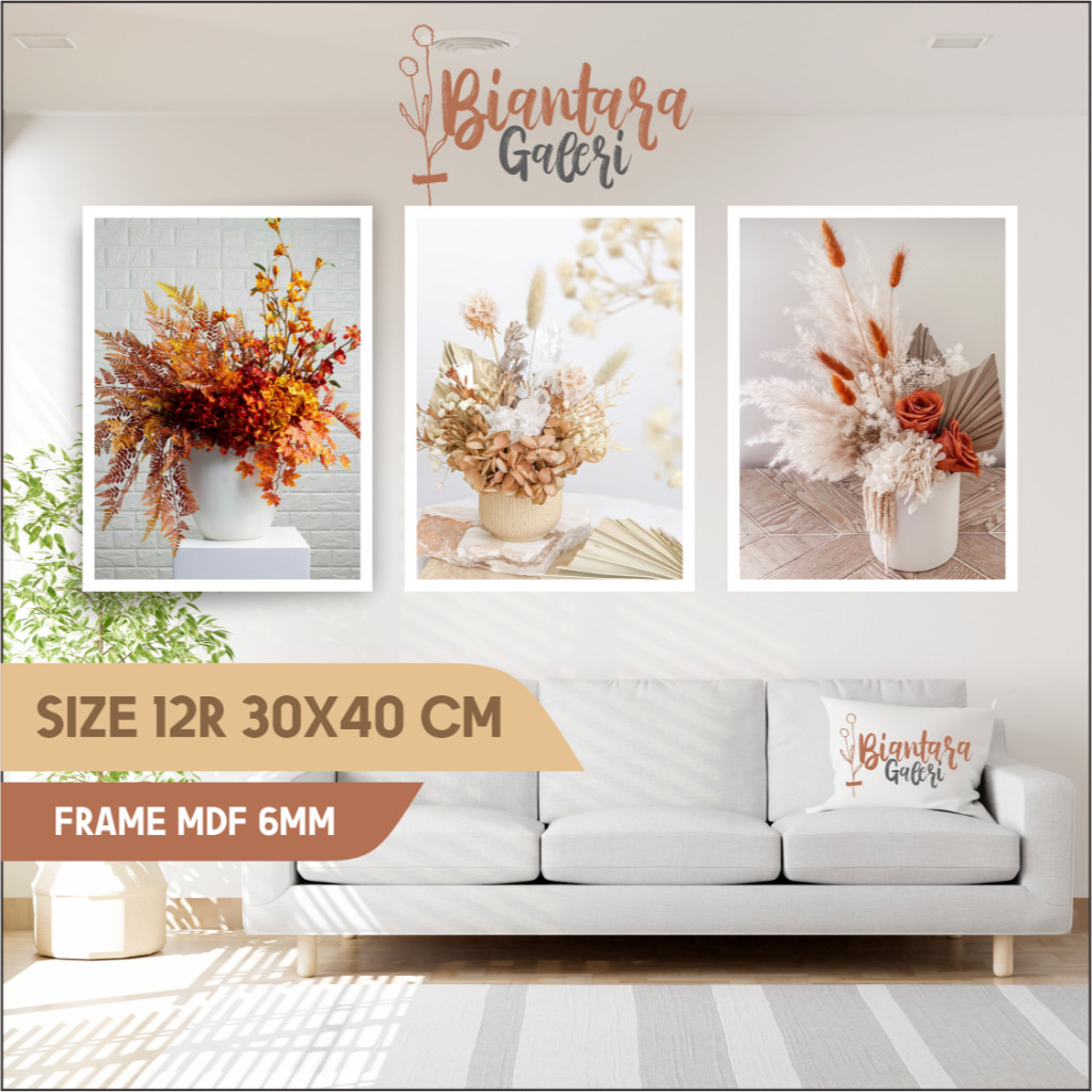Jual NEW!! BIANTARA (30X40 CM) UKURAN JUMBO BUNGA KERING ABSTRAK BUNGA ...