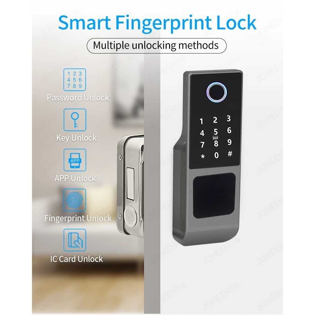 Jual Smart Door Lock Fingerprint Password Swipe Card Waterproof - G23 ...