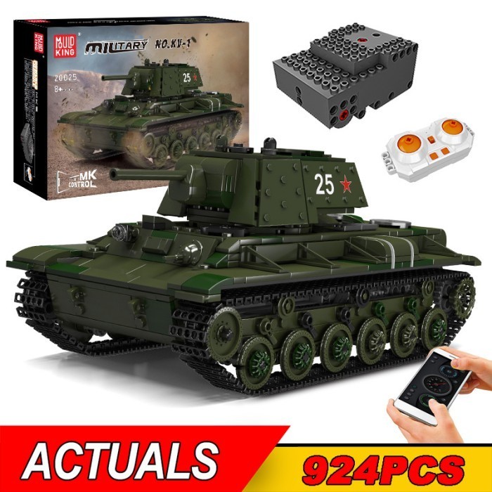 Jual Bricks RC MOULD KING 20025 Rusia KV-1 Military TANK Teknik car no ...