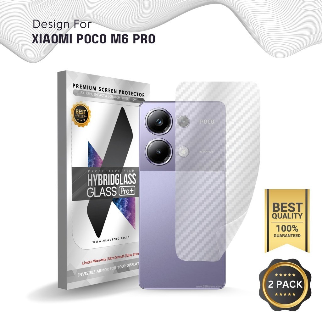 Jual Fiber Guard Screen Protector Xiaomi Poco M6 Pro Back, 3D Anti ...