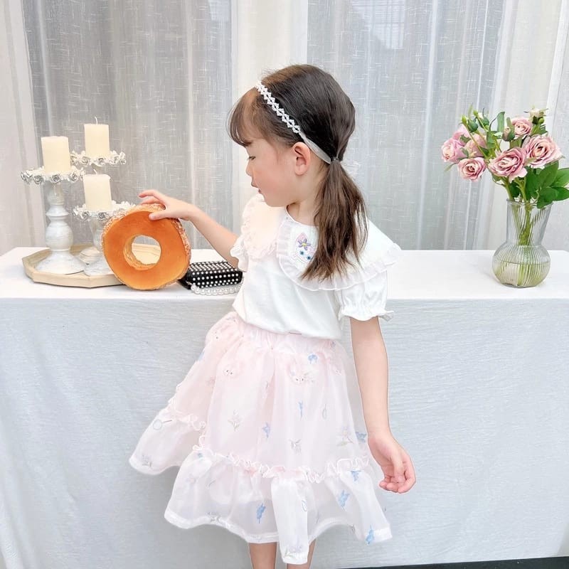 Jual Setelan blouse blus rok tutu anak perempuan - lina bell - pink ...