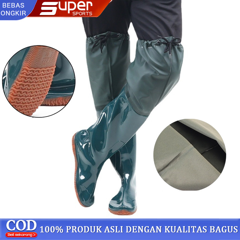 Jual Sepatu Bot Karet Petani Lapangan Panjang 60 Cm Sepatu Taman/Sepatu ...