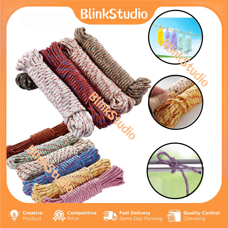 Jual BlinkStudio Tali Jemuran Pakaian 10 Meter Nylon Tali Ikat Barang ...