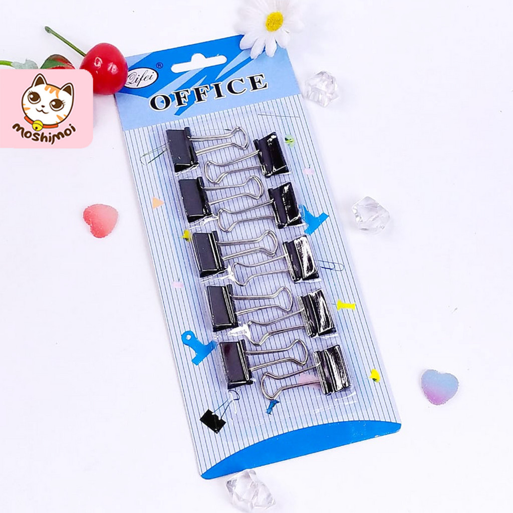 Jual Binder Clip / Paper Clip / Klip Kertas Besi (K) Hitam Kar Isi 10 ...