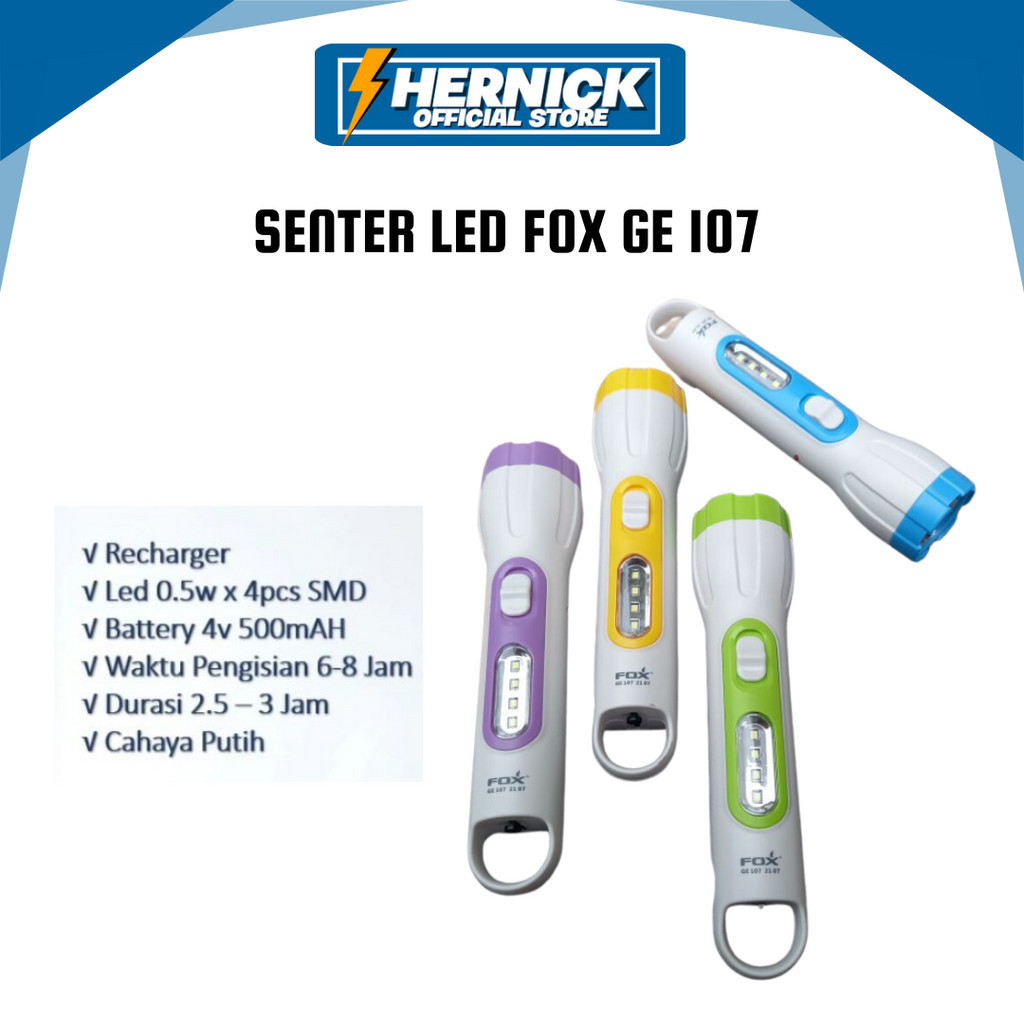 Jual Senter Tangan Fox GE 107 Original Berkualitas Harga Grosir ...