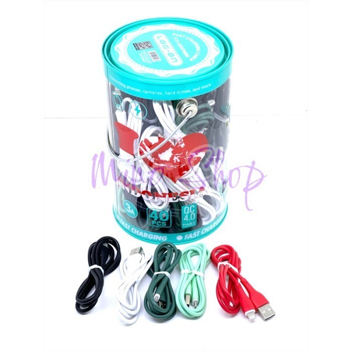 Jual KABEL DATA LOG ON MICRO USB - TYPE-C - LIGHTNING LO-CB28 1M ...