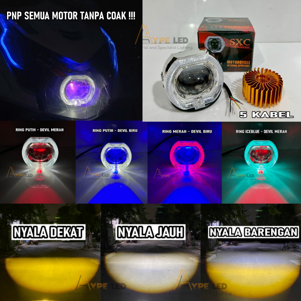 Jual Biled Projie Mini ALA ALA 2,5 inch Cut off 30 Watt Pnp Waterproof ...