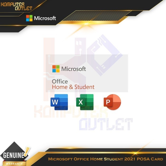 Jual Microsoft Office Home and Student 2021 1 PC Posa Card OHS Original ...