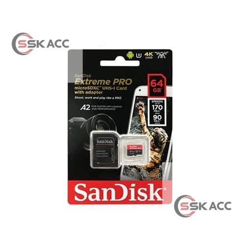 Jual Sandisk Extreme PRO MicroSD 64GB 170Mb/s for Drone - Action Camera ...