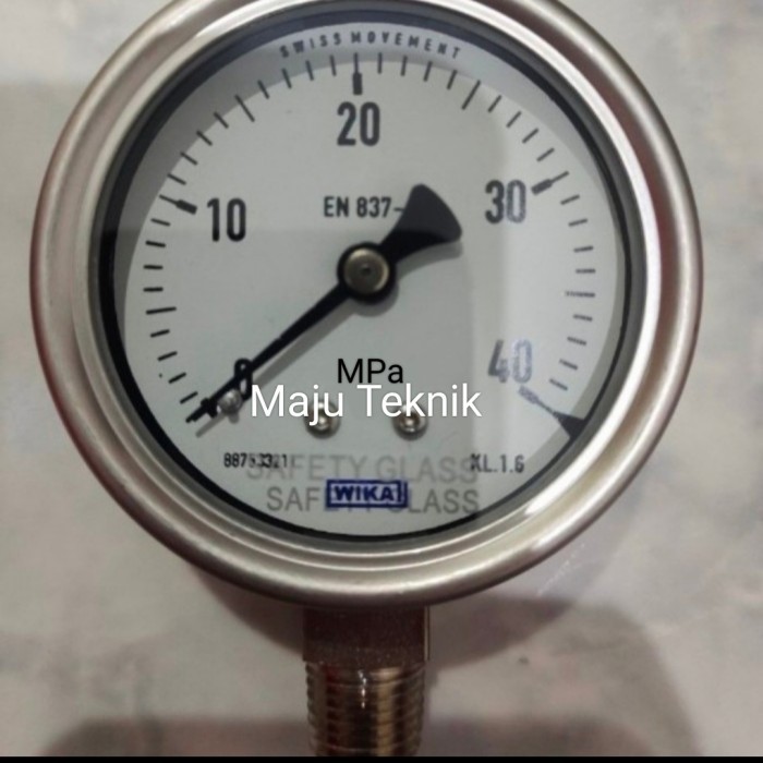 Jual WIKA Pressure D 2,5" 0-40 MPa, drat 1/4" NPT Full SS Racket | Shopee Indonesia