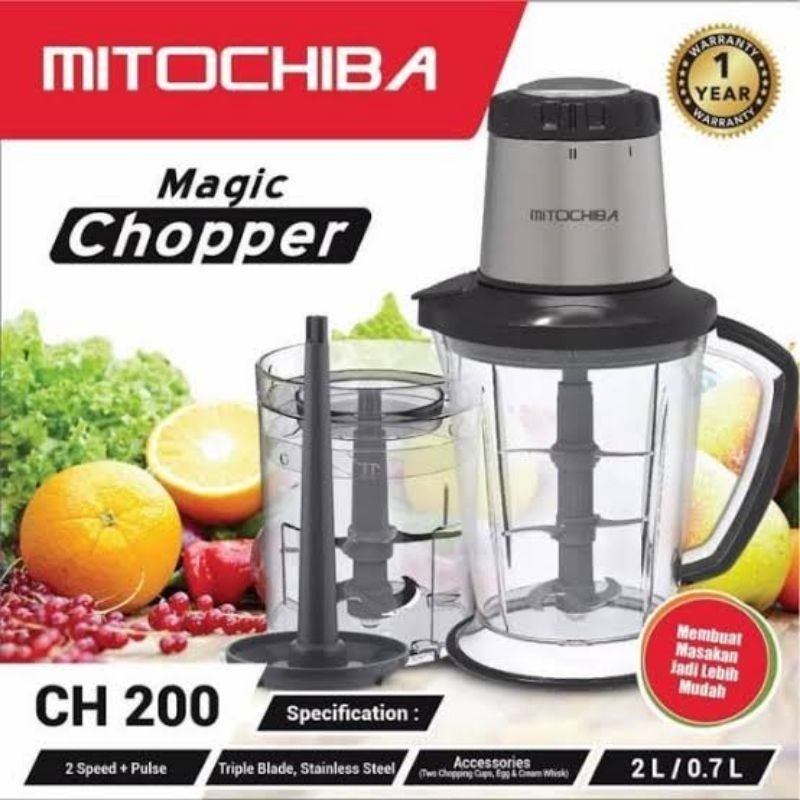 Jual Chopper MITOCHIBA CH 200 Food Chopper Blender UB1 | Shopee Indonesia