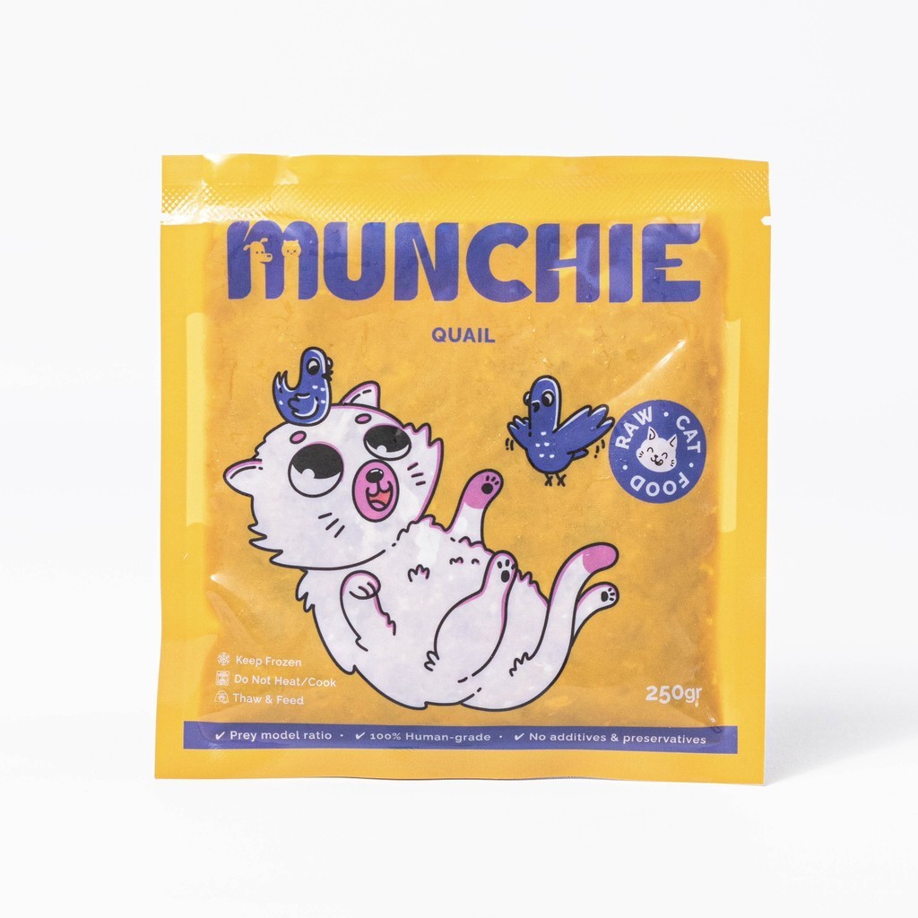 Jual MUNCHIE Raw Cat Food - Makanan Kucing - WHOLE QUAIL 250 GR ...
