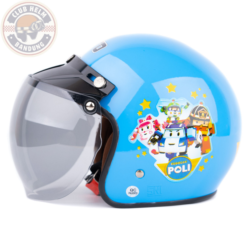 Jual Helm Anak SNI Unisex Neo Bogo Retro Karakter Robocar Poli Biru ...