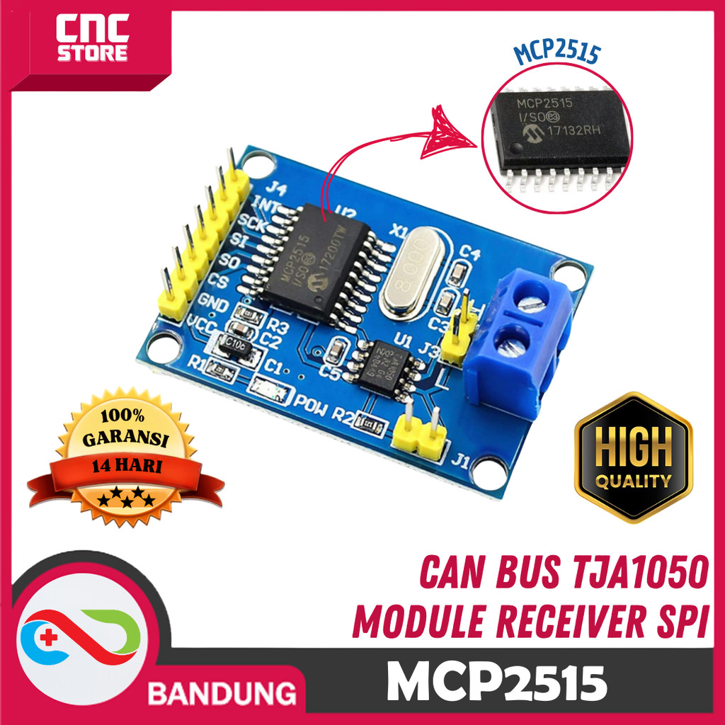 Jual MODUL MCP2515 CAN BUS TJA1050 MODULE RECEIVER SPI FOR ARDUINO | Shopee Indonesia