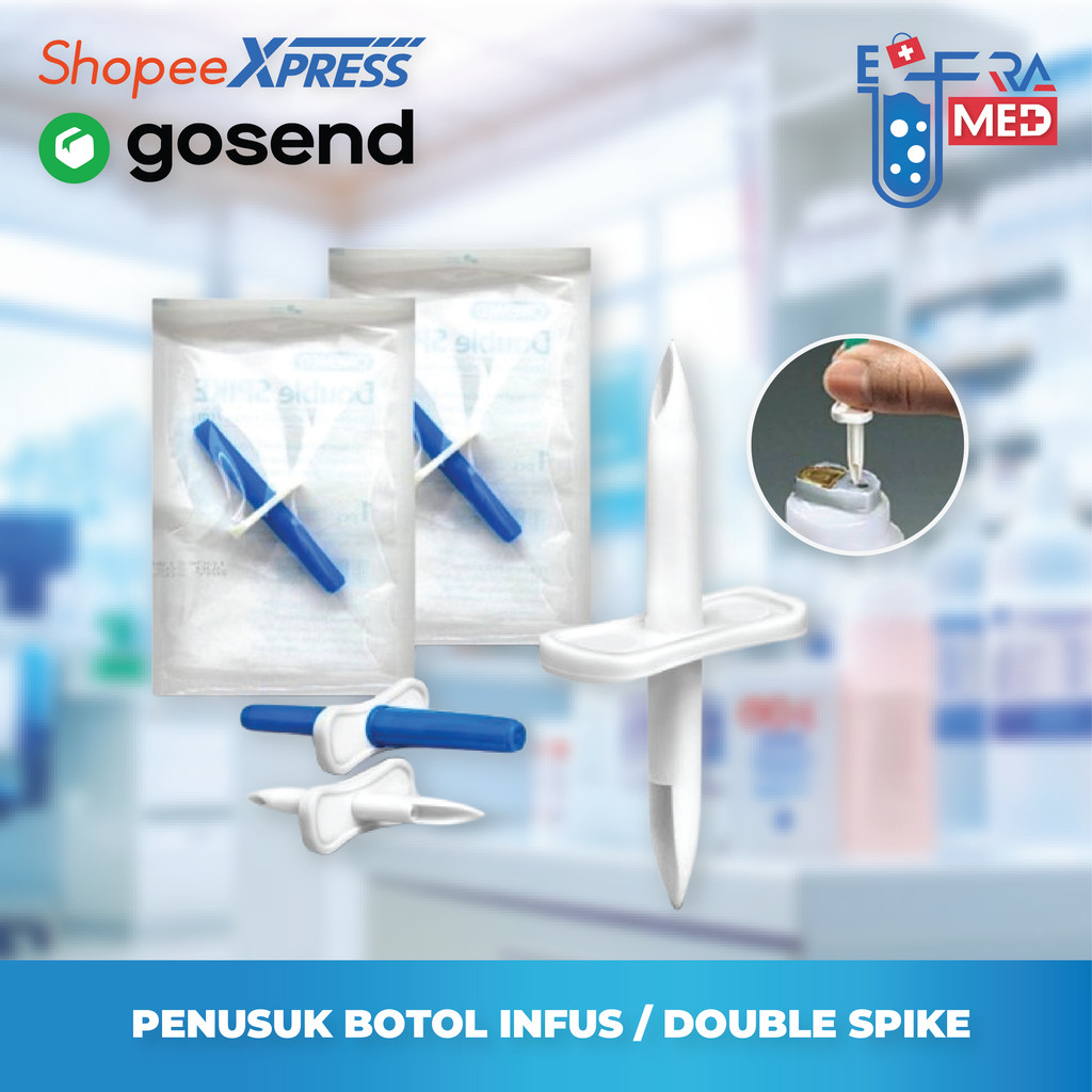 Jual Double Spike Infusion Onemed Alat Penusuk Botol Cairan Infus ...