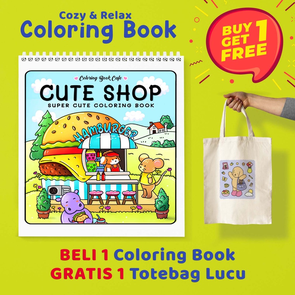 Jual Cute Shop Super Cute Coloring Book - Buku Mewarnai Yang Cocok ...
