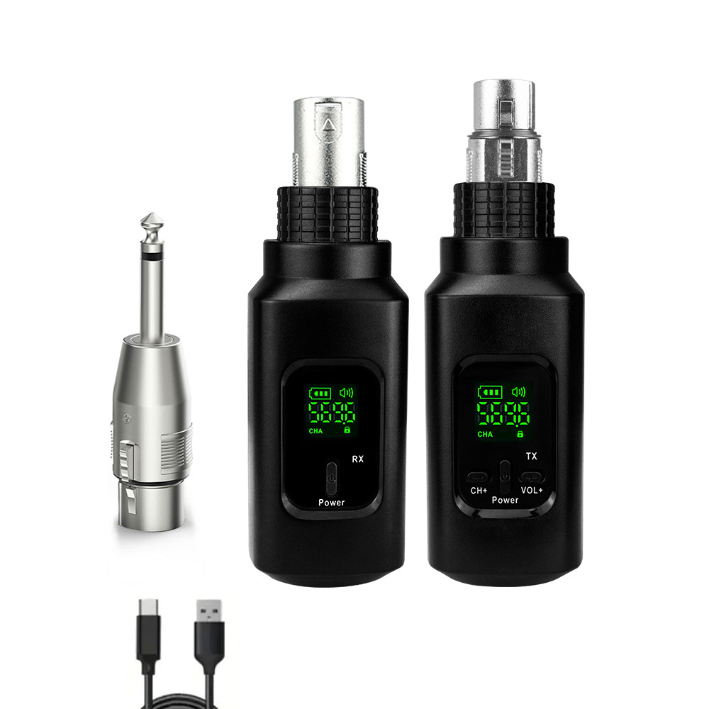 Jual Professional UHF Wireless Microphone Converter Wireless System XLR ...