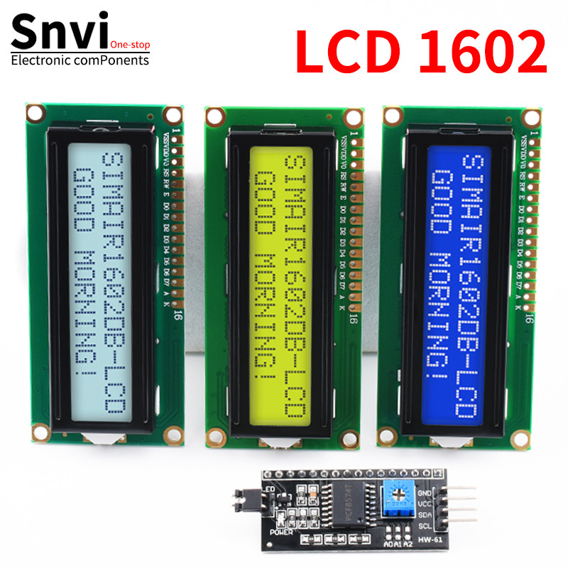 Jual LCD1602 1602 LCD Module Blue / Yellow Green Screen 16x2 Character ...