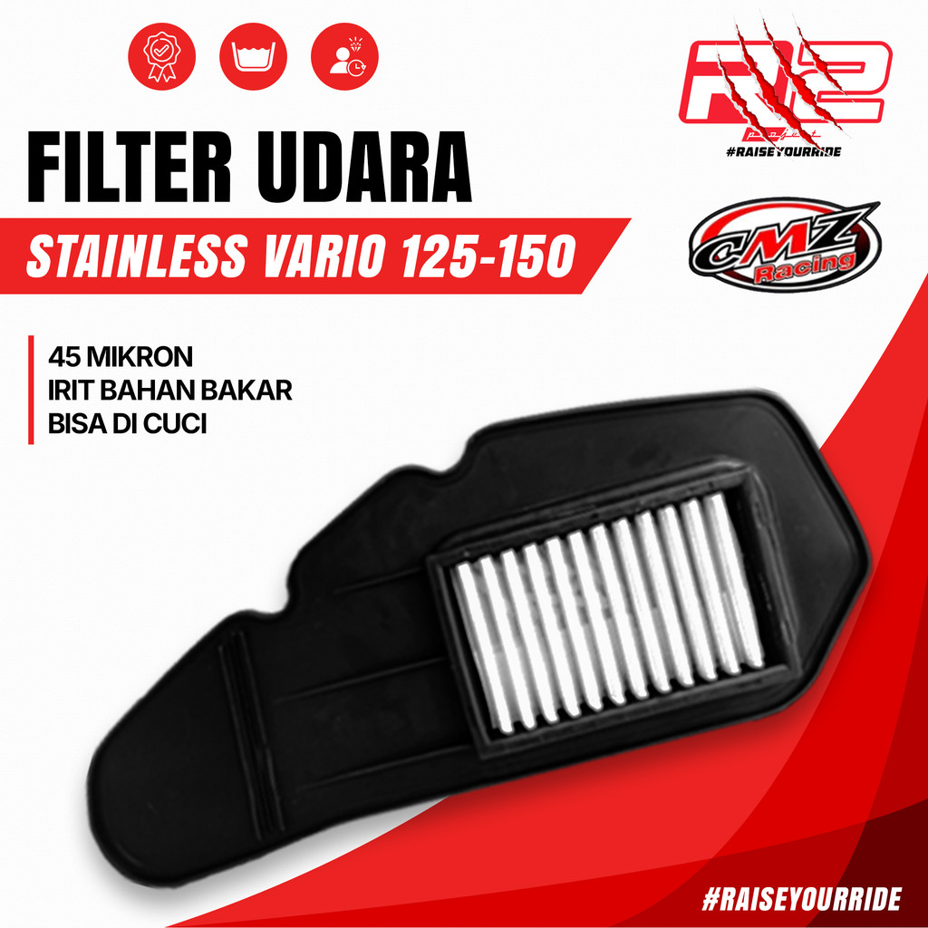 Jual Filter Udara VARIO 125 150 2013-2025 – Stainless 45 Mikron Bisa ...