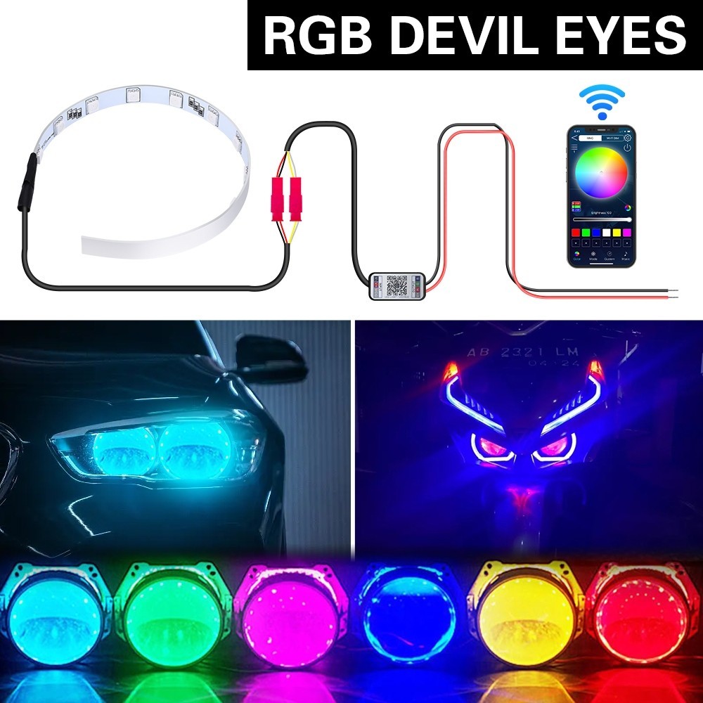 Jual Sesuai Biled 2.5 Inch Lampu RHD/FLAT Strip lampu RGB Warna tetap ...