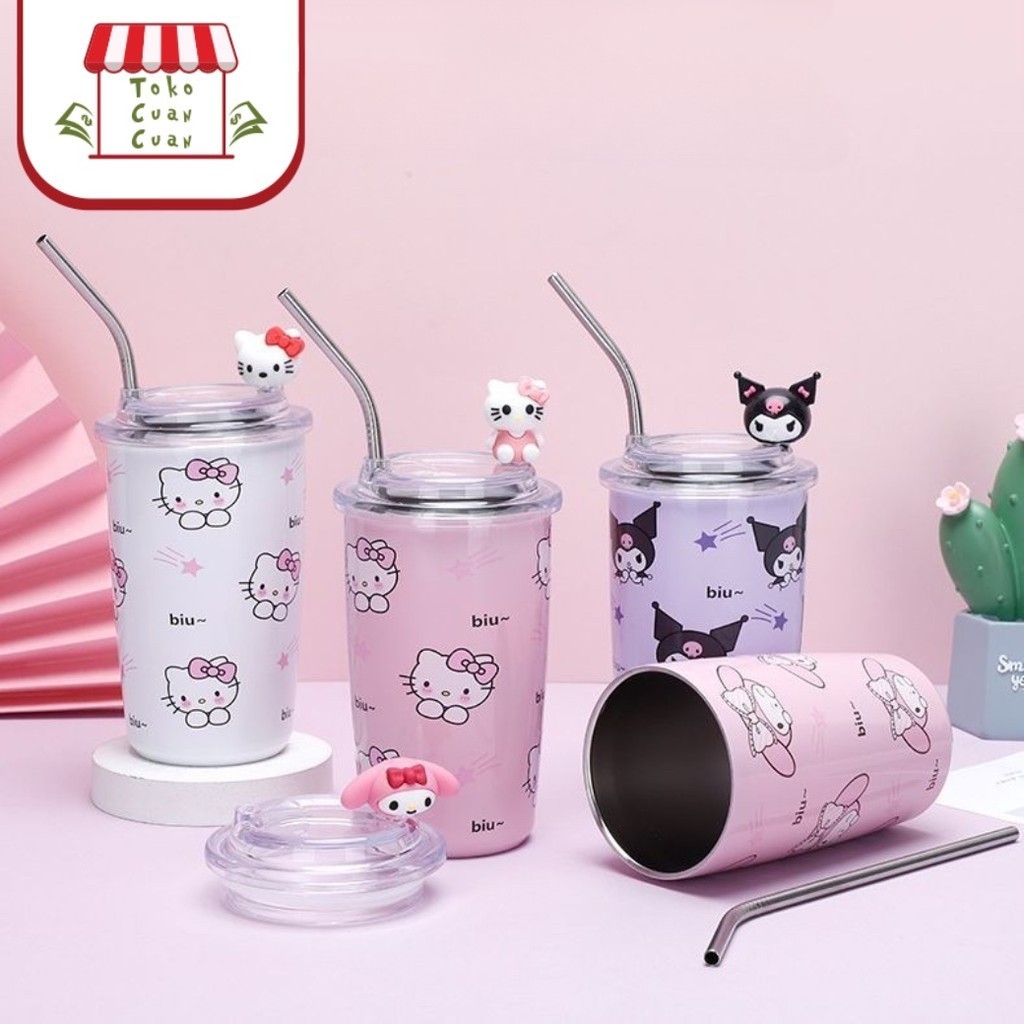Jual TCC Vacuum Cup Botol Minum Stainless Steel Sanrio 450ML Botol Minum Anak Karakter ...