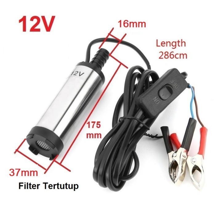 Jual Pompa Solar Bensin celup mini Kecil Portable 12 24 v Oli Minyak ...