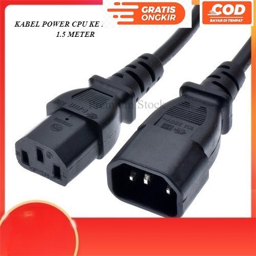 Jual KABEL POWER CPU KE MONITOR 1.5 METER Murah | Shopee Indonesia