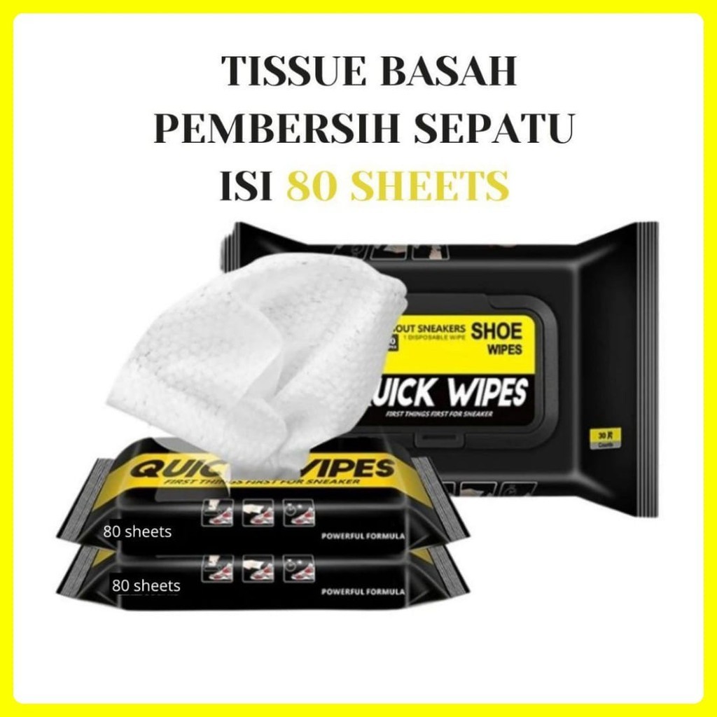 Jual SBY Tisu Pembersih Pengelap Perawatan Sepatu Kotor Tanpa Air Cepat Kering Tas Wet Tissue ...