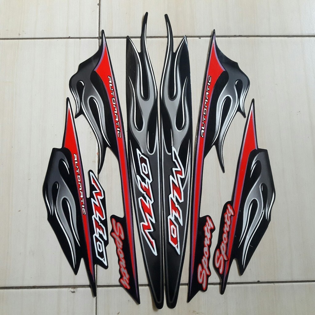 Jual Stiker Sticker Striping Les Lis Bodi Yamaha Mio Sporty Tahun 2006 ...