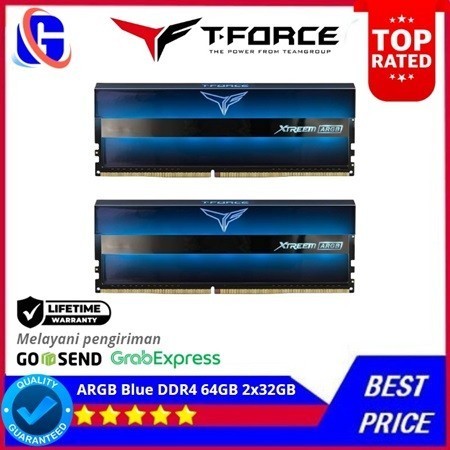 Jual Ram Team T-Force XTREEM ARGB Blue DDR4 64GB 2x32GB PC 3600 Mhz ...
