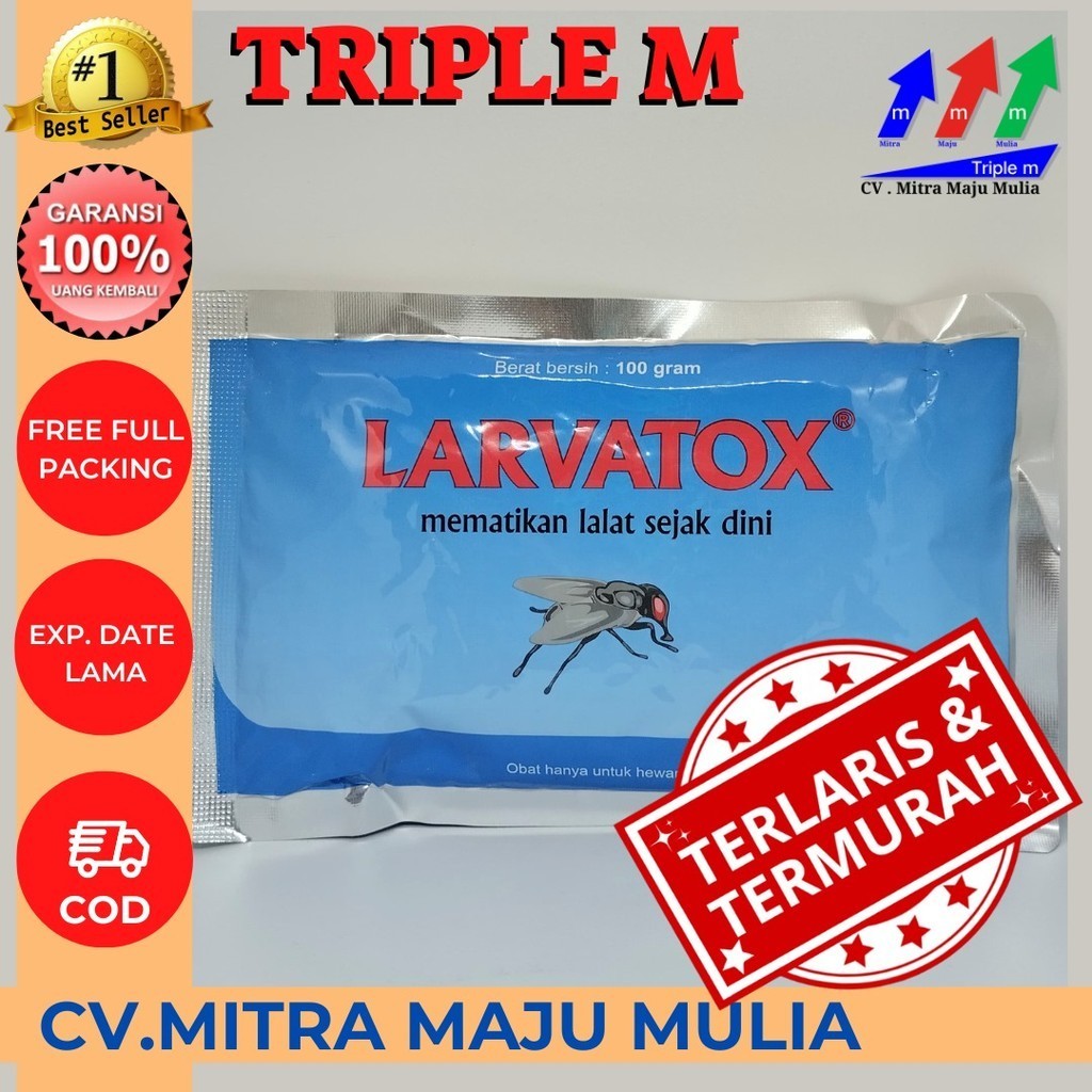 Jual LARVATOX 100 gr - Mengatasi Lalat Ayam Sapi Kambing Domba Unggas ...