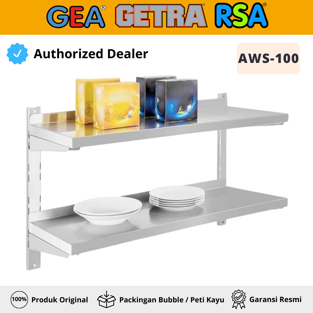 Jual GETRA AWS-100 Rak Dinding Dapur Double Adjustable Wall Shelves ...