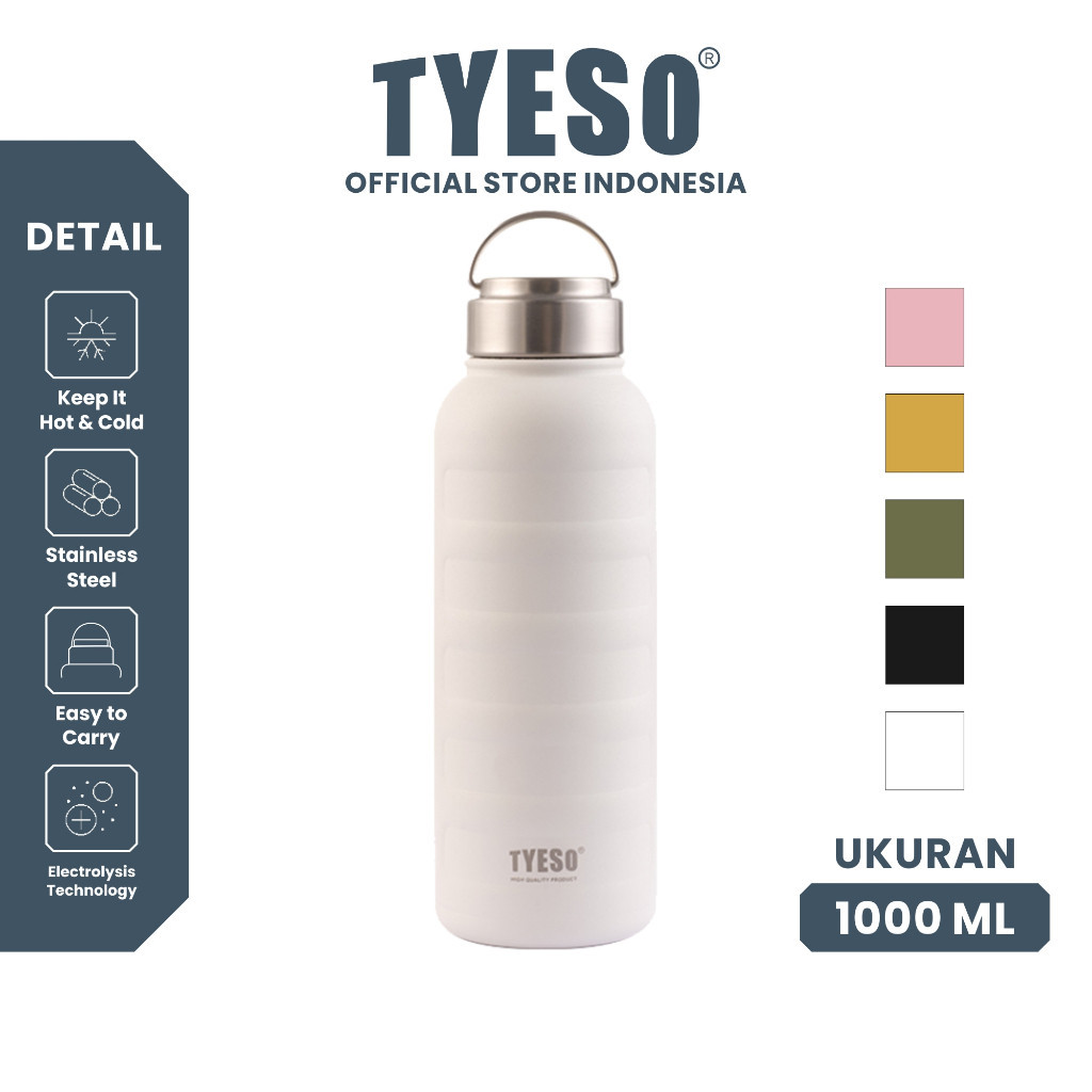 Jual Tyeso Botol Minum Thermos Caterpillar 1000ml TS-8816 Vacuum ...
