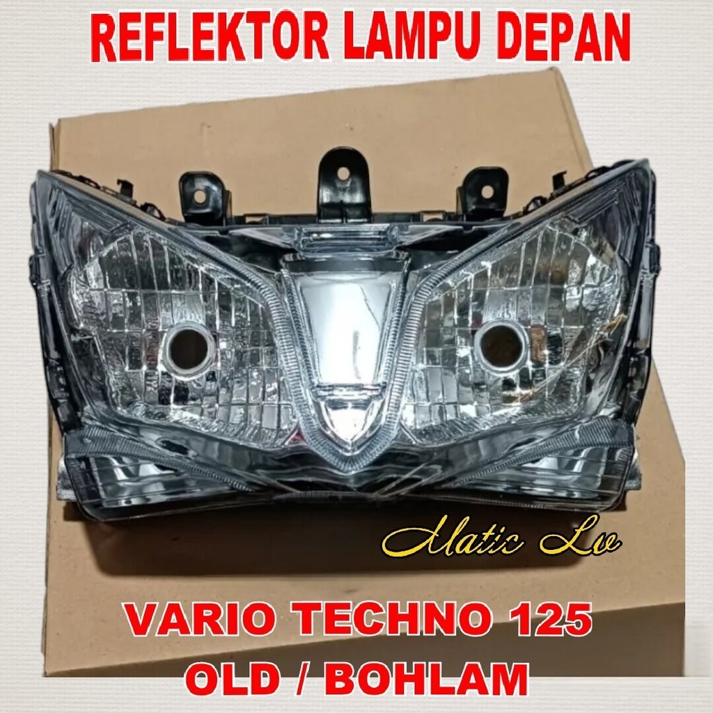Jual lampu depan reflektor vario techno 125 fi old bohlam KZR merk win atau narita | Shopee ...