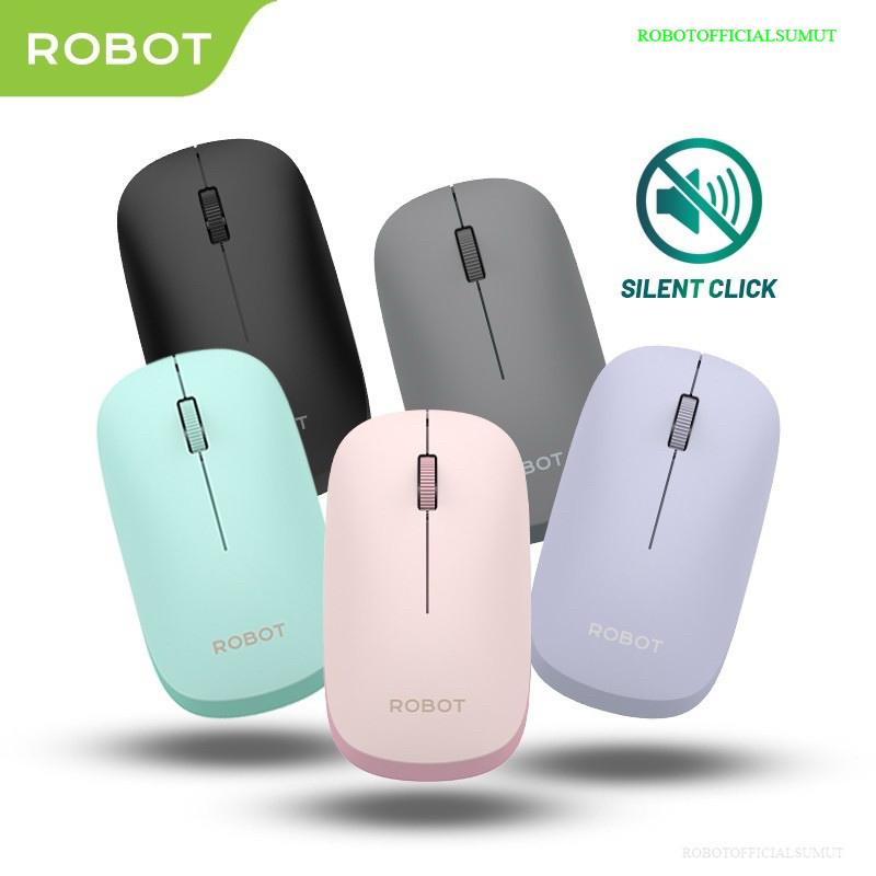 Jual ROBOT Mouse M390 Dual Mode Wireless 2.4G + Bluetooth Mouse Silent ...