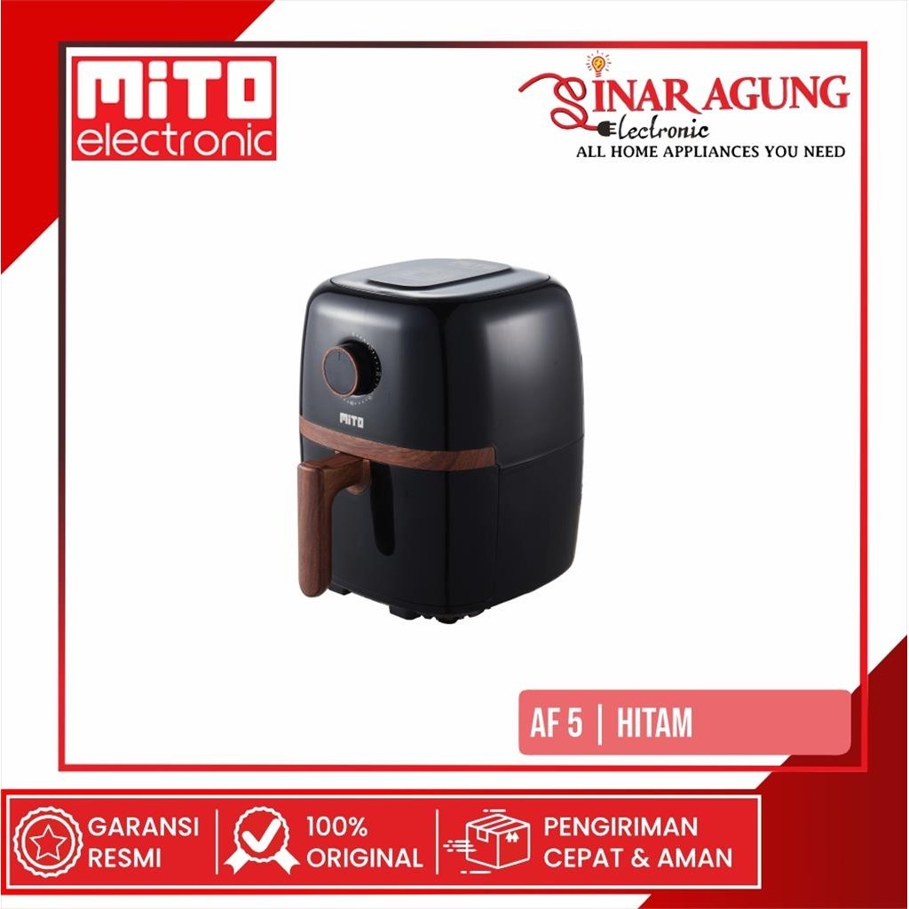 Jual MITO DIGITAL AIR FRYER AF5 / AF 5 HAPPY FRY 4 LITER 100% ORI HITAM | Shopee Indonesia