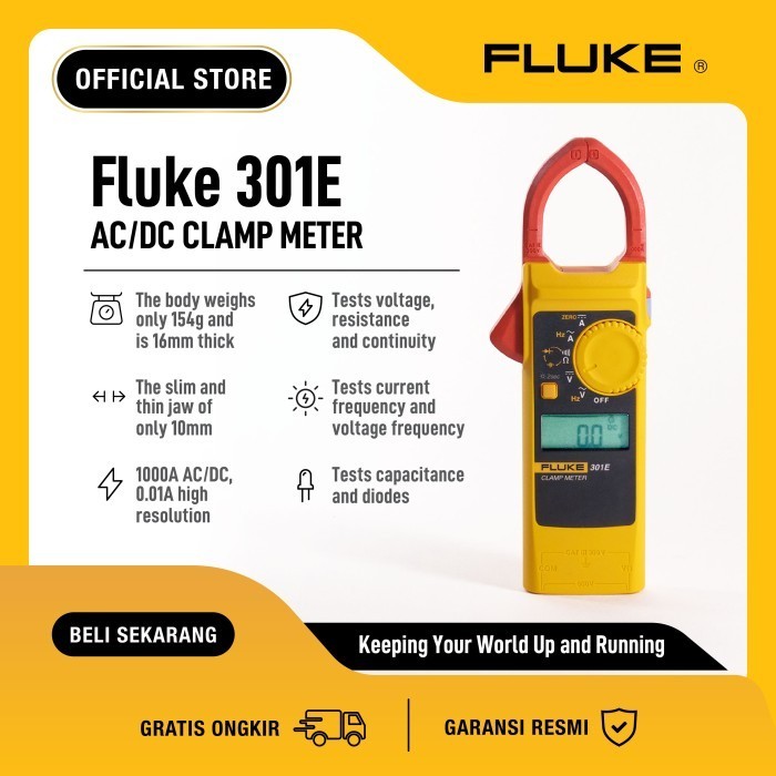 Jual Fluke 301e Series AC/DC Clamp Meter | Shopee Indonesia