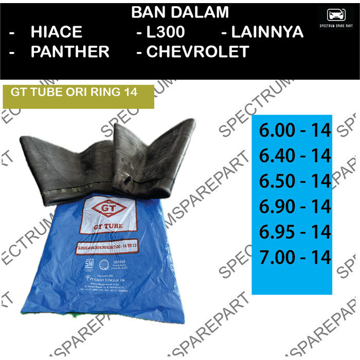Jual BAN DALAM GT RING 14 600 640 650 690 695 700 L300 - HIACE ...