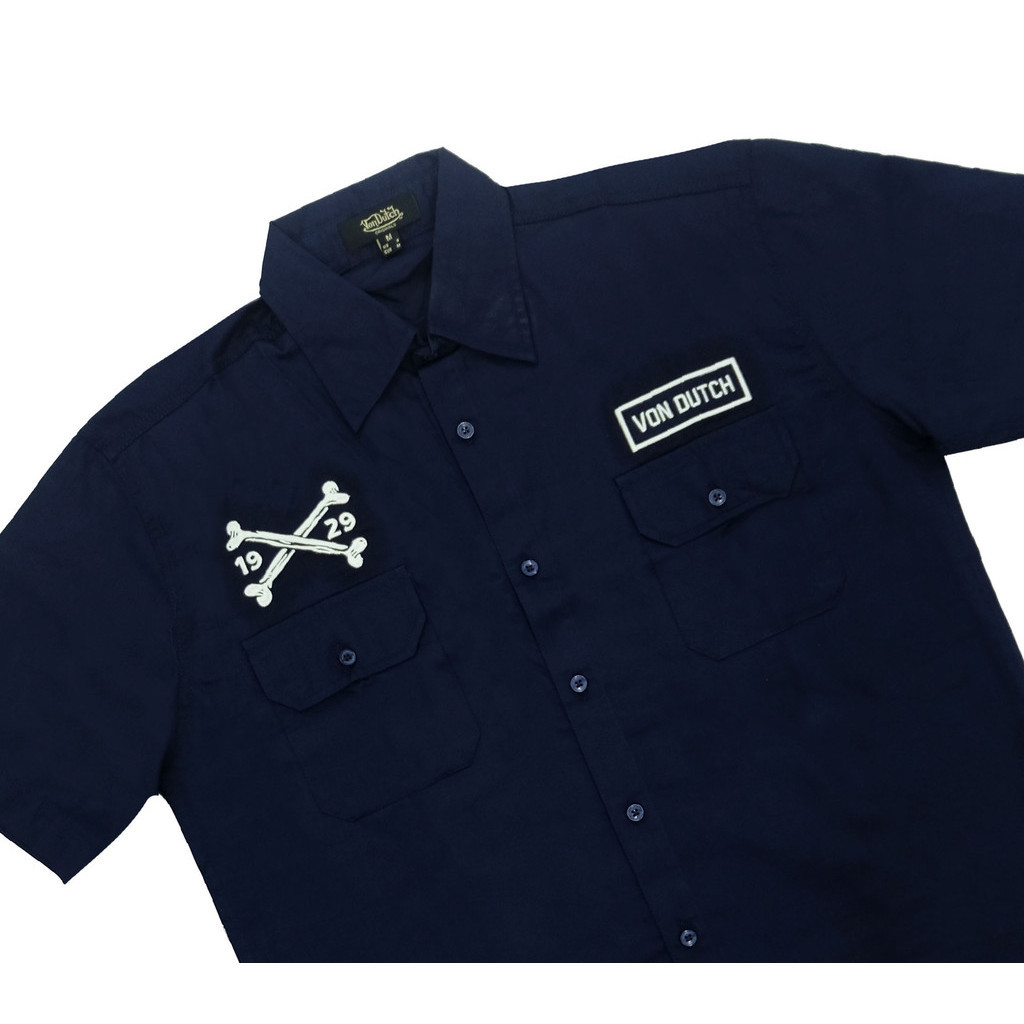 Jual Von Dutch Workshirt 1024 Navy Blue | Shopee Indonesia