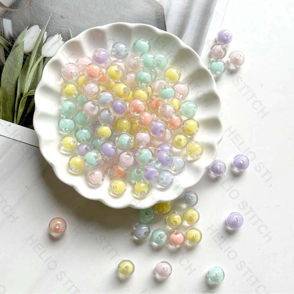 Jual 25 gr Manik-manik Mote Inside Color - Bulat 10 MM | Shopee Indonesia