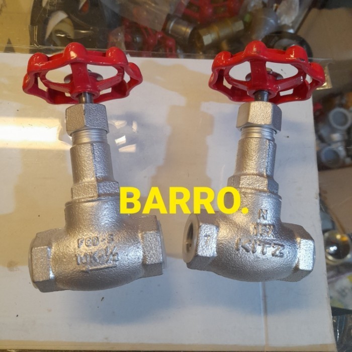 Jual Globe Valve Steam 1/2" inch Kitz SJ Cast Iron 10K Stop Kran Drat ...